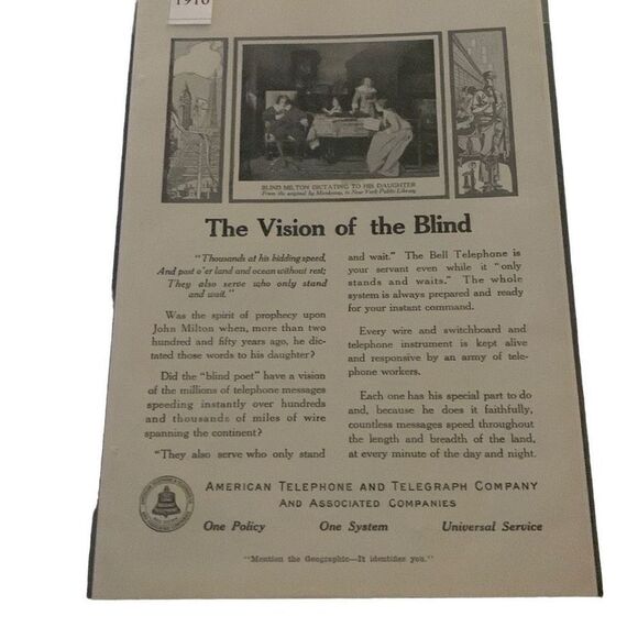 No Brand | Art | Vintage 916 American Telephone And Telegraphvision Of ...